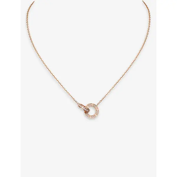 CARTIER Love 18ct Rose Gold And Diamond Necklace - One-color
