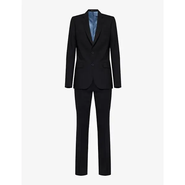 Paul Smith A Suit To Travel In Structured-shoulders Regular-fit Tapered-leg Wool Suit