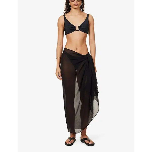 AWAY THAT DAY Santorini Crepe Sarong - Black