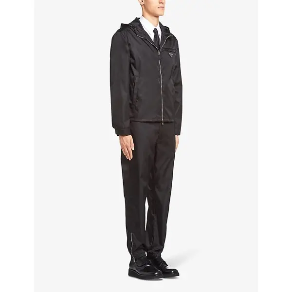 Prada Re-nylon Brand-plaque Hooded Polyamide Jacket