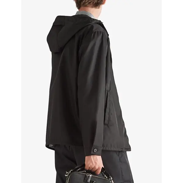 Prada Re-nylon Brand-plaque Hooded Polyamide Jacket