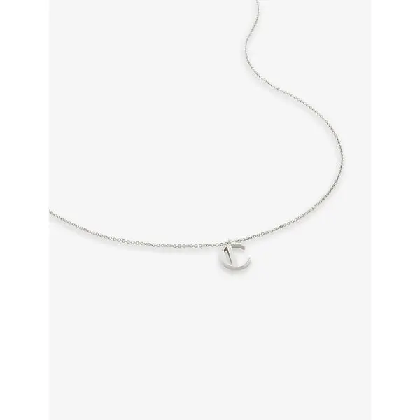 Monica Vinader C' Letter Pendant Necklace - Sterling Silver