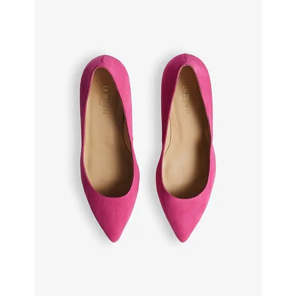 LK BENNETT Floret Pointed-toe Suede Courts