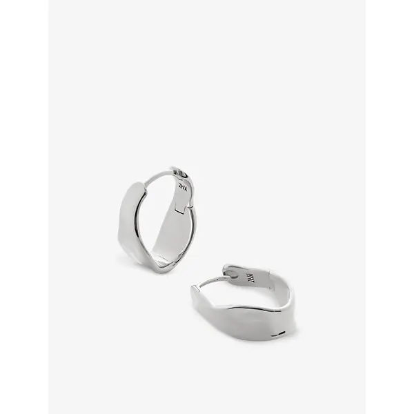 Monica Vinader Wave Medium Hoop Earrings - Sterling Silver