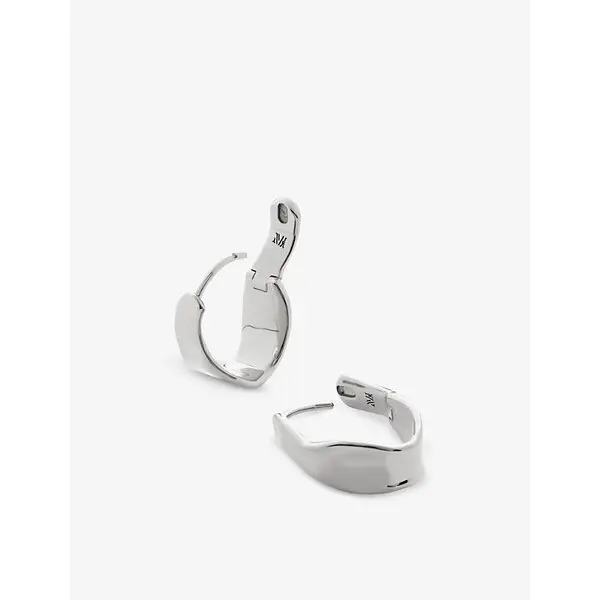 Monica Vinader Wave Medium Hoop Earrings - Sterling Silver