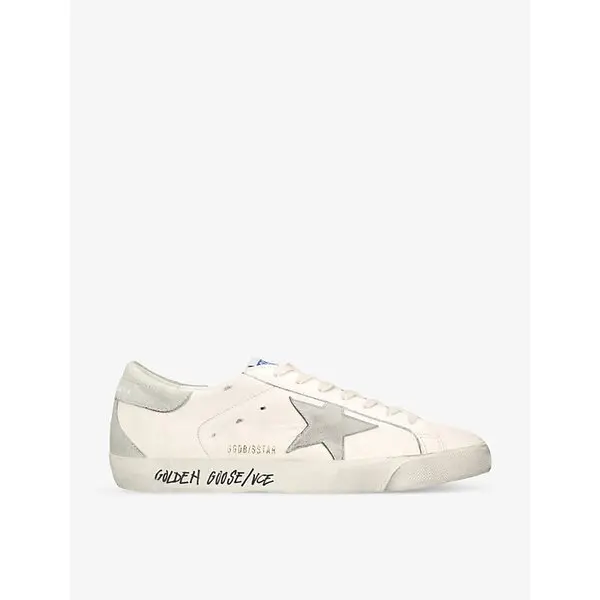 GOLDEN GOOSE Super Star Star-embroidered Leather Low-top Trainers