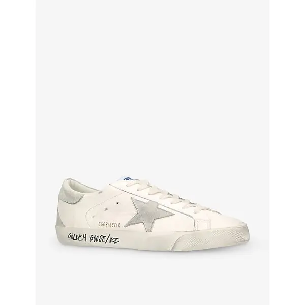 GOLDEN GOOSE Super Star Star-embroidered Leather Low-top Trainers