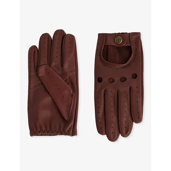 DENTS Delta Unlined Leather Driving Gloves - English Tan