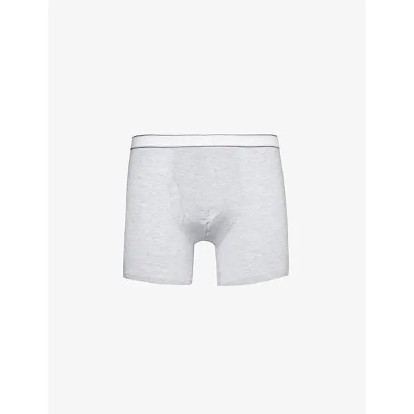 Derek Rose Ethan Mid-rise Stretch-jersey Trunks - Silver