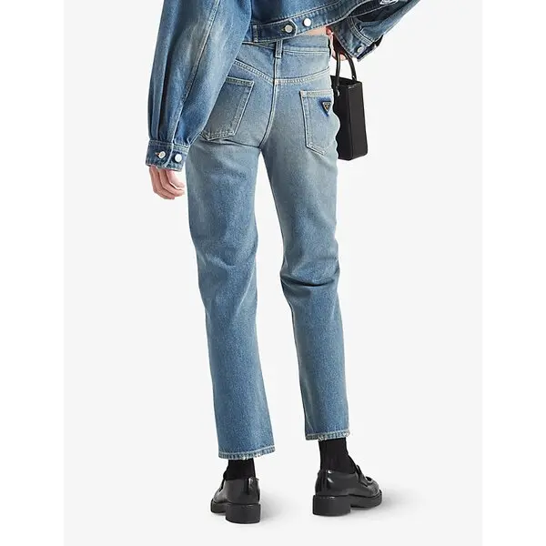 Prada Five-pocket High-rise Straight-leg Jeans