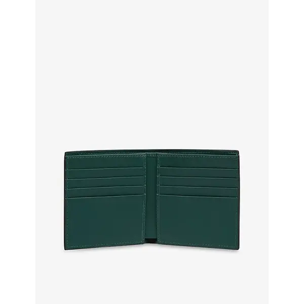 Smythson Panama Grained Leather Wallet - Green