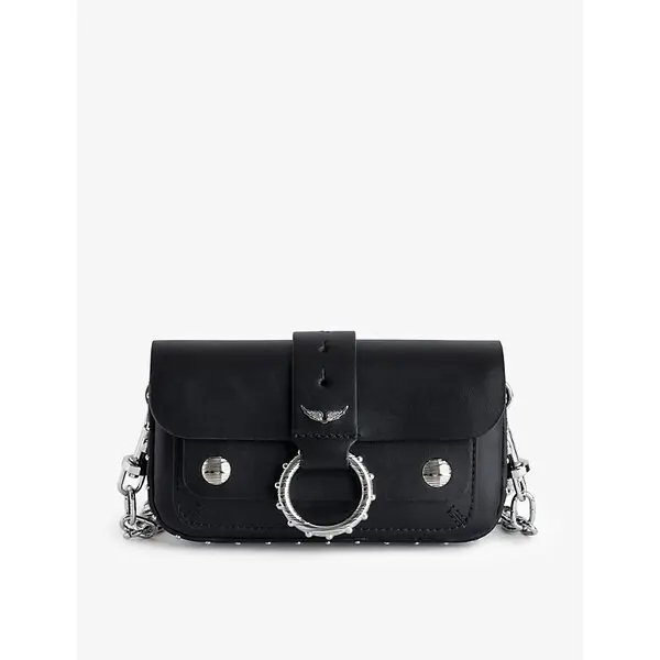 Zadig&Voltaire X Kate Moss Studded Leather Cross-body Bag - Noir Silver