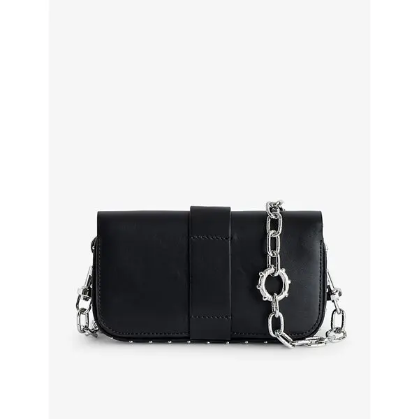 Zadig&Voltaire X Kate Moss Studded Leather Cross-body Bag - Noir Silver