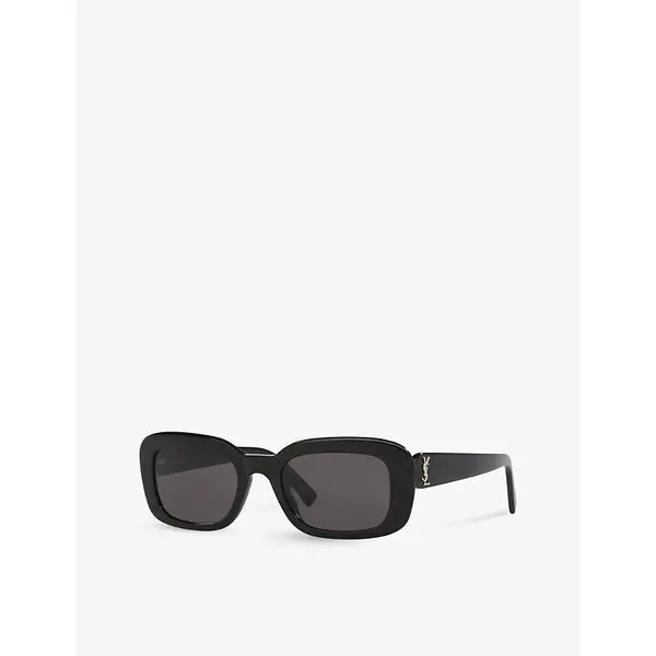 Saint Laurent Slm130 Square-frame Acetate Sunglasses - Black
