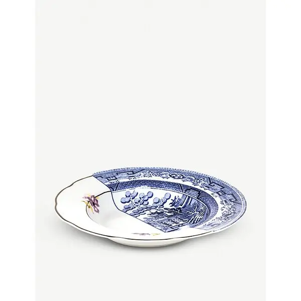 SELETTI Hybrid Fillide Printed Porcelain Soup Plate 25.4cm