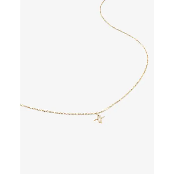 Monica Vinader Small Letter X 14ct Pendant Necklace - Yellow Gold