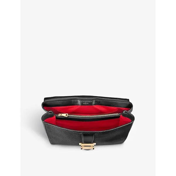 ASPINAL OF LONDON Lottie Leather Shoulder Bag - Black