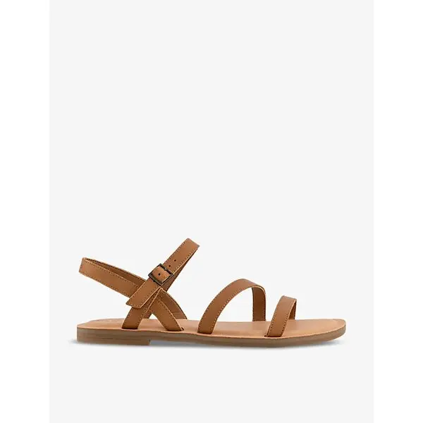 Toms Kira Ankle-strap Leather Sandals - Tan