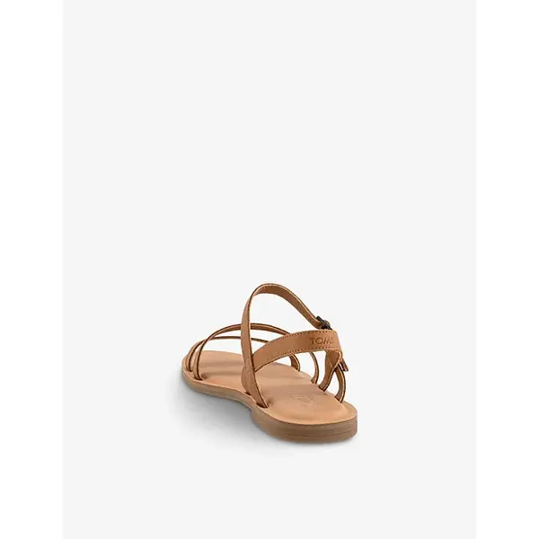 Toms Kira Ankle-strap Leather Sandals - Tan