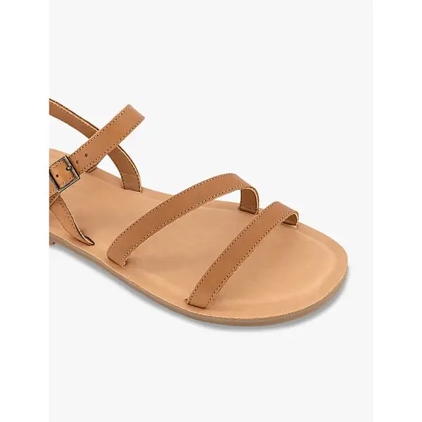 Toms Kira Ankle-strap Leather Sandals - Tan