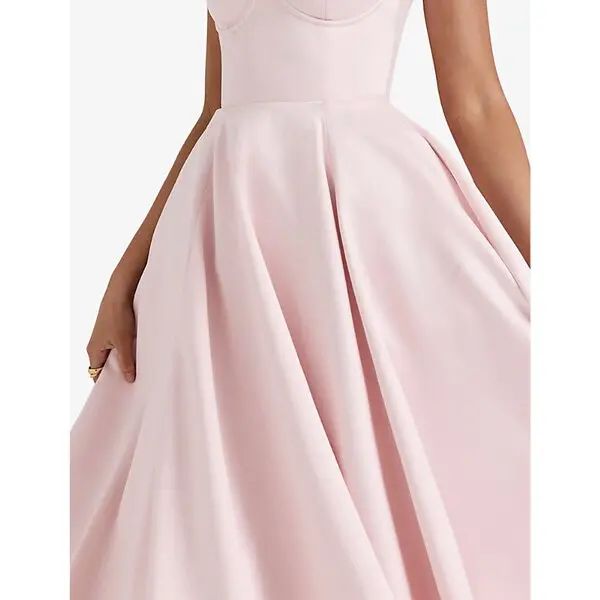 House Of Cb Mademoiselle Floral-Print Midi Dress - Ballerina Pink |  Editorialist