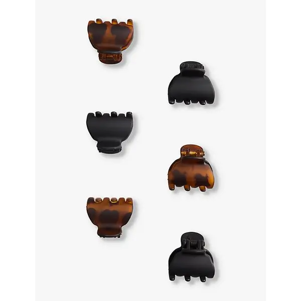 KITSCH Extra-small Claw Clips Set - Black/brown