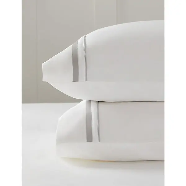 THE WHITE COMPANY Cavendish Classic Cotton Pillowcase - White/mink