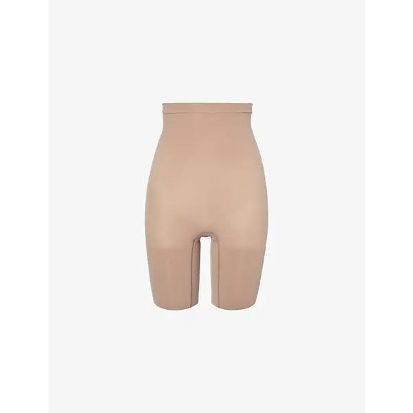 Spanx Sculpt™ Seamless Power High-waisted Mid-thigh Shorts - Cafe Au Lait