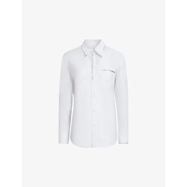 Marni Brand-print Patch-pocket Cotton Shirt