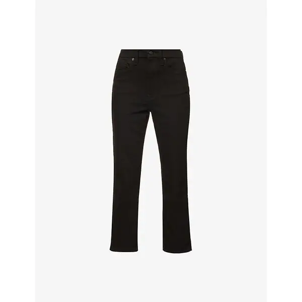 Good American Good Curve Straight-leg Mid-rise Jeans