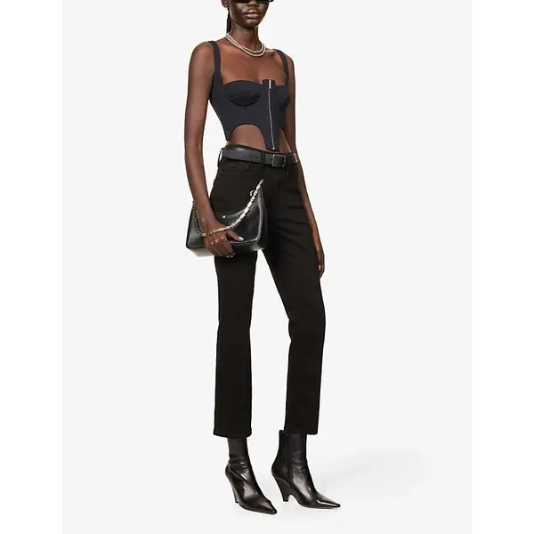 Good American Good Curve Straight-leg Mid-rise Jeans