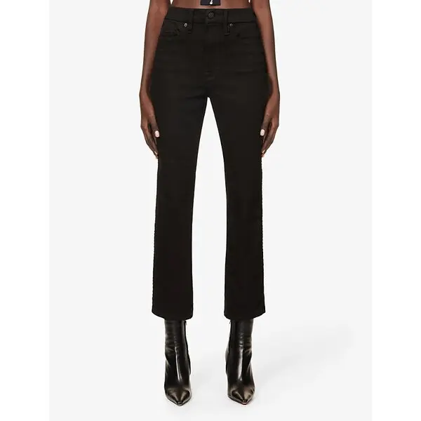 Good American Good Curve Straight-leg Mid-rise Jeans