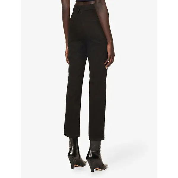 Good American Good Curve Straight-leg Mid-rise Jeans