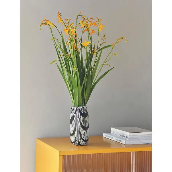 HAY Splash Swirl-pattern Glass Vase
