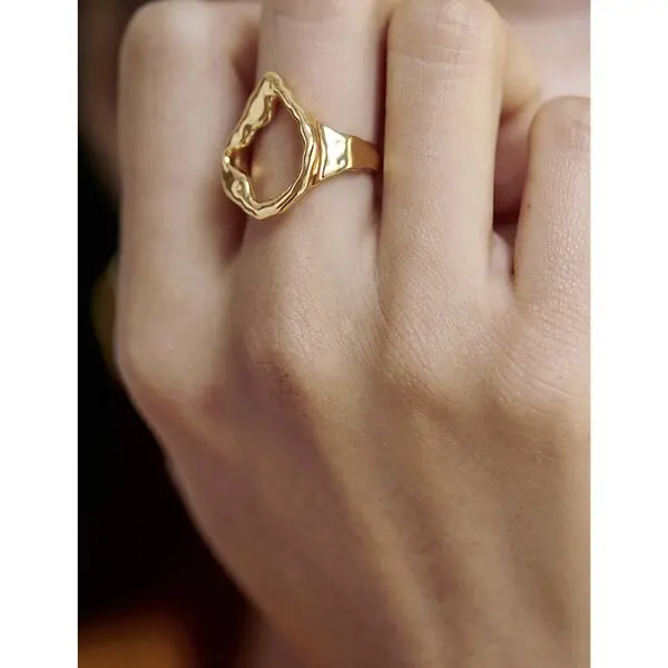 Monica Vinader 18ct Yellow -plated Vermeil Sterling Silver Ring