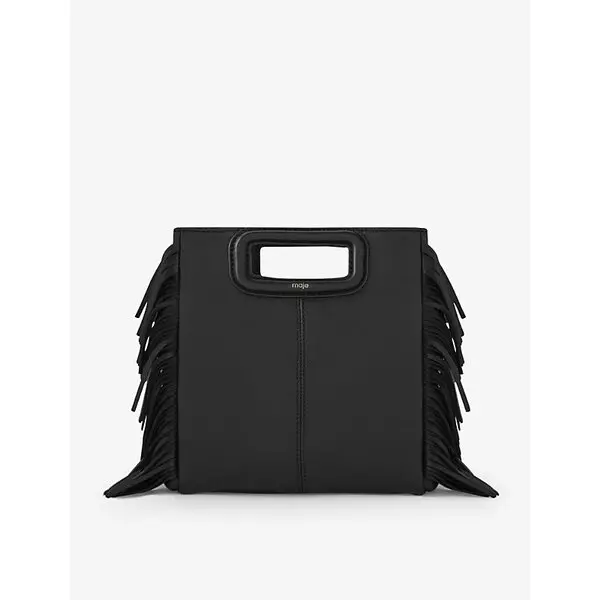 Maje Fringed-trim Leather Cross-body Bag