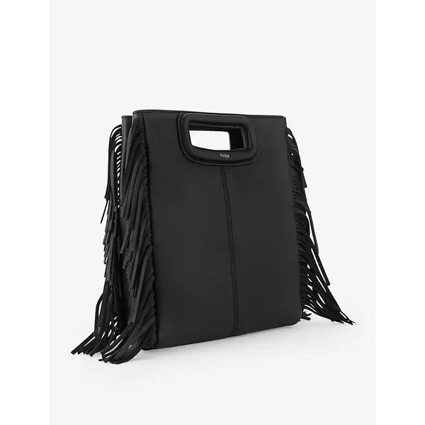 Maje Fringed-trim Leather Cross-body Bag