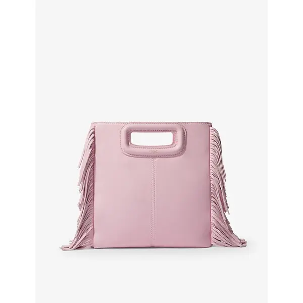 Maje Fringed-trim Leather Cross-body Bag