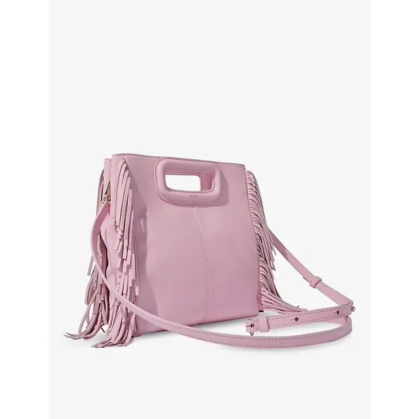 Maje Fringed-trim Leather Cross-body Bag