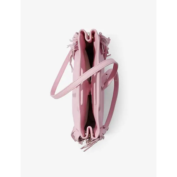 Maje Fringed-trim Leather Cross-body Bag
