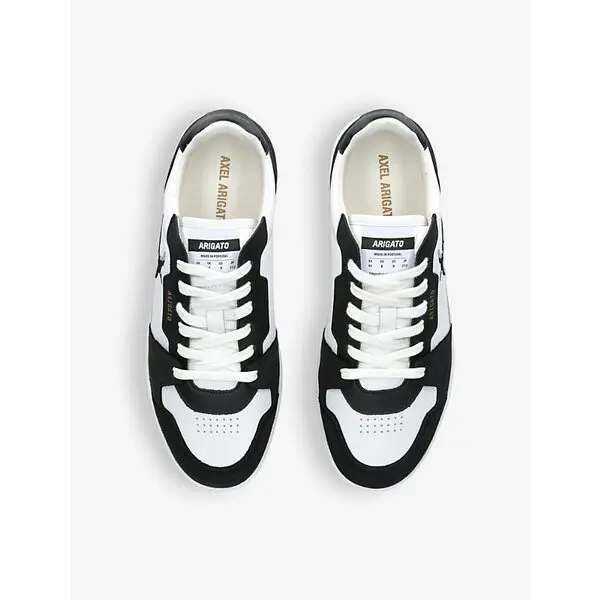 Axel Arigato Dice Lo Bird-motif Leather And Suede Low-top Trainers - White/blk