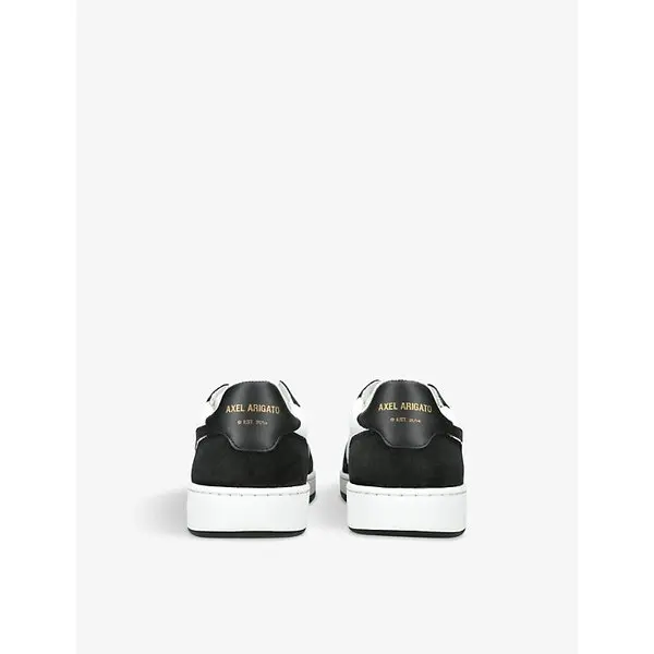 Axel Arigato Dice Lo Bird-motif Leather And Suede Low-top Trainers - White/blk