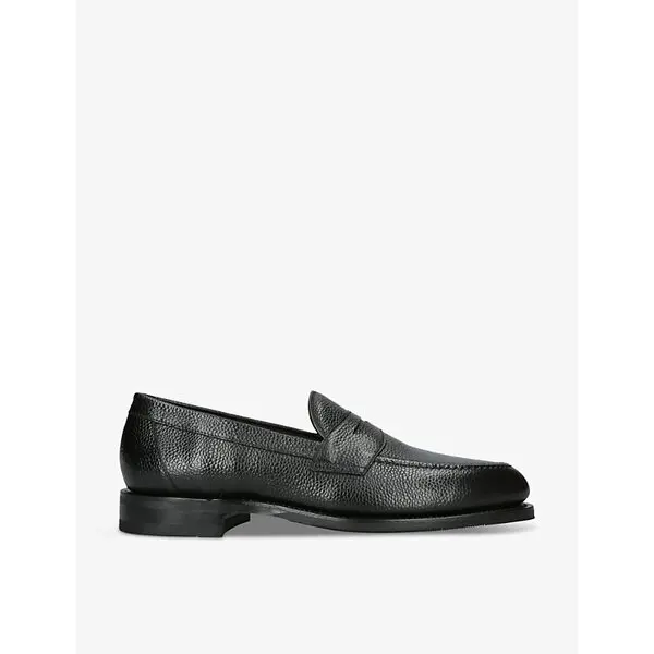 LOAKE Imperial Grained-leather Loafers - Black