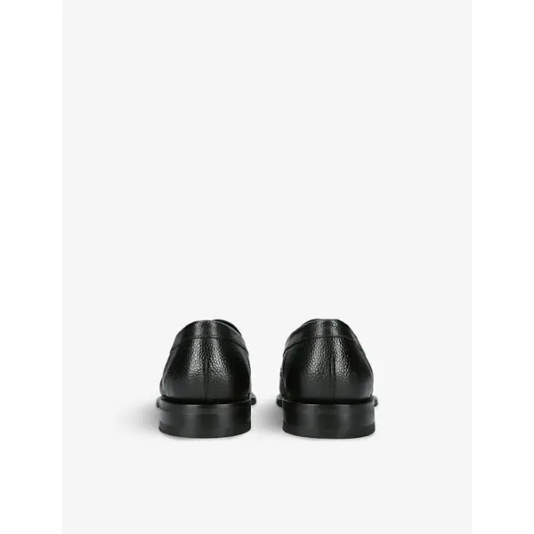 LOAKE Imperial Grained-leather Loafers - Black