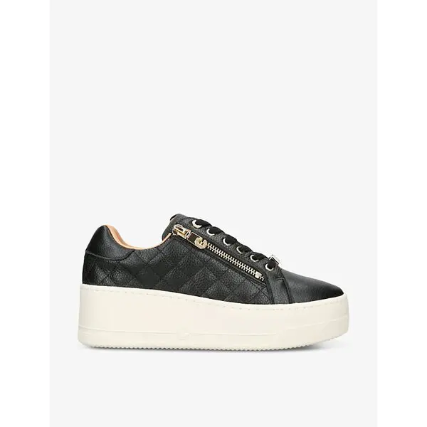 Carvela Connected Zip Leather Low-top Trainers