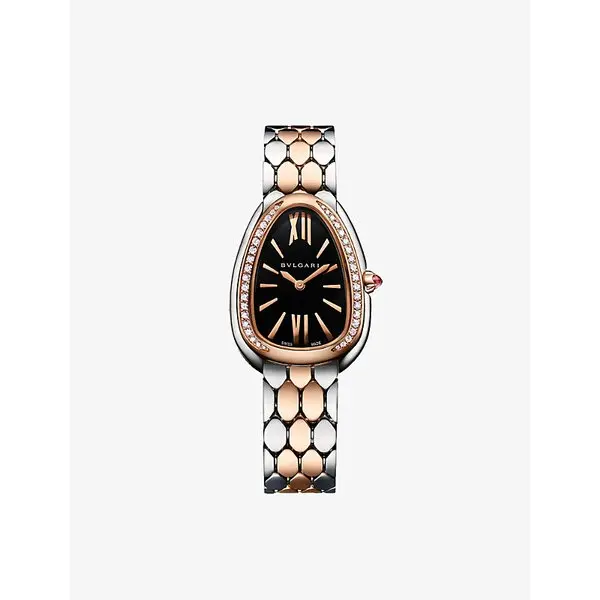 BVLGARI Serpenti Seduttori 18ct Rose-gold, Stainless-steel And Diamond Quartz Watch - Rose Gold
