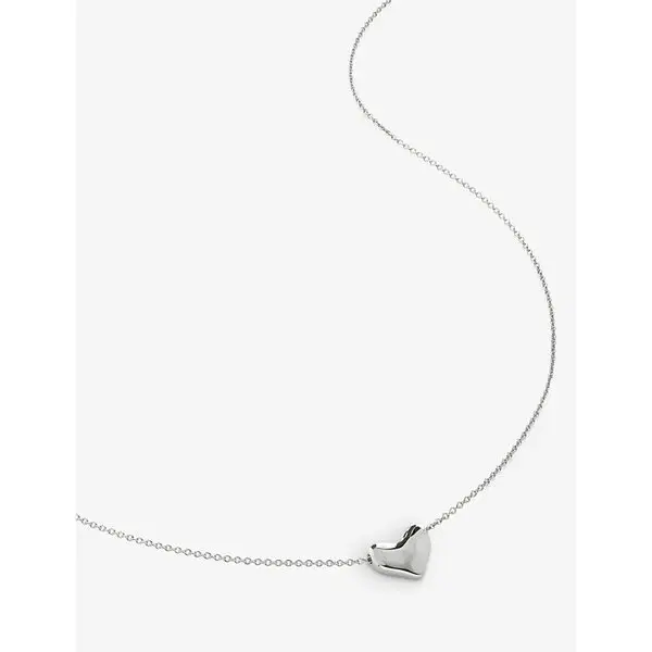 Monica Vinader Heart Charm Sterling- Pendant Necklace - Silver