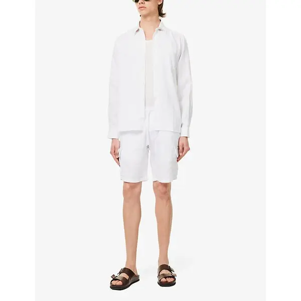 Vilebrequin Baie Drawstring-waist Linen Shorts - Blanc