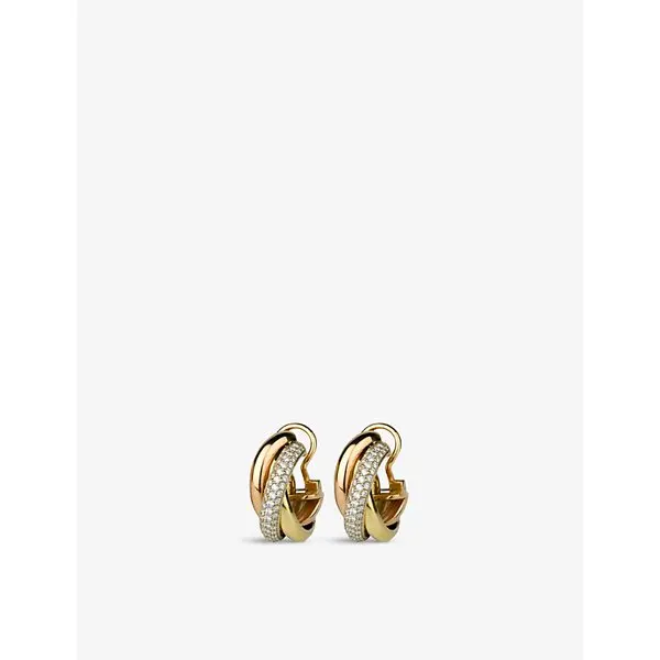 CARTIER Trinity 18ct Gold And Diamond Earrings - One-color