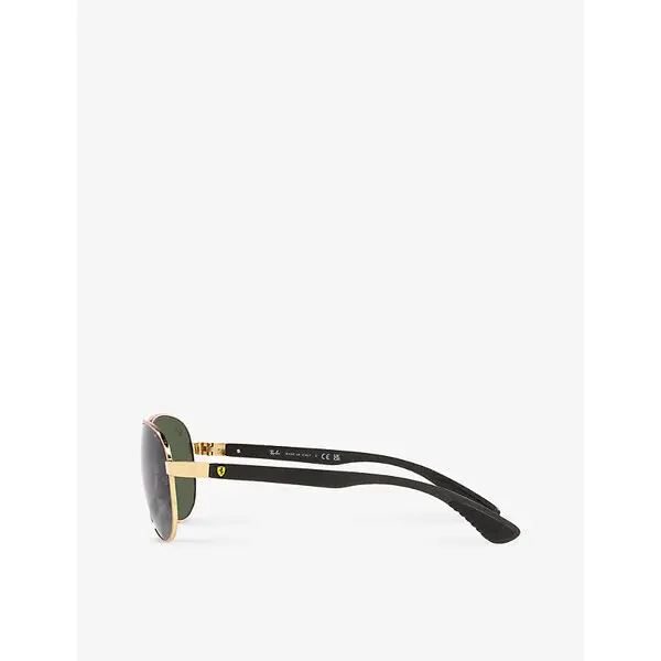 Ray-ban Rb8331m Scuderia Ferrari Metal Sunglasses - Gold